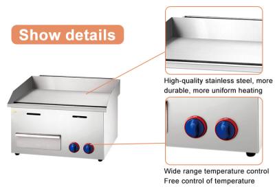 China Glead GL-720 32kg LPG Gas Griddle 11.7kw Commercial Kitchen Cooking Equipment for sale