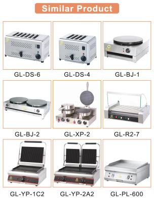 China Glead GL-720 LPG Gas Griddle 2800Pa 11.7kw Commercial Kitchen Cooking Equipment 30kg for sale