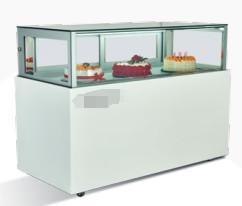 China Push Pull Glass Door Cake Showcase With Marble / Stainless Steel Base for sale