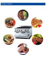 China GH-999A 4-Burner Gas Range with Lava Rock Grill and Oven 27kW 205kg Commercial for sale