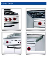 China Commercial Gas Range 4-Burner with Gas Oven 20.8kW 800mm Restaurant Cooking Equipment GH-987A for sale