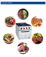 China Commercial Gas Range 4-Burner with Gas Oven 20.8kW 800mm Restaurant Cooking Equipment GH-987A for sale