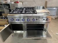 China 20.8kW Gas Range with 4-Burner Gas Oven Heavy Duty 153kg Commercial Kitchen Equipment for sale