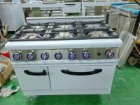 China GLEAD GH-987A Gas Range 4-Burner Oven 20.8kW 800x900x930mm Heavy Duty Commercial Cooking for sale