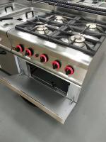 China GLEAD GH-987A Gas Range 4-Burner Oven 20.8kW 800x900x930mm Heavy Duty Commercial Cooking for sale