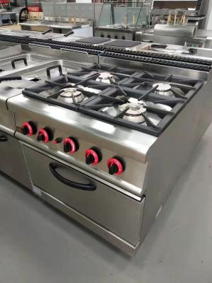 China GLEAD GH-987A Gas Range 4-Burner Oven 20.8kW 800x900x930mm Heavy Duty Commercial Cooking for sale