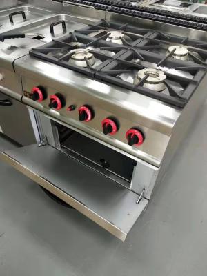 China GH-987A Gas Range 4-Burner Gas Oven 20.8Kw Commercial Cooking Equipment 800x900x930mm for sale