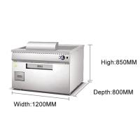 China 10kw Gas Teppanyaki Grill LPG 2800Pa Heavy Duty Commercial Kitchen Equipment for sale