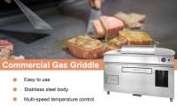 China Glead GL-ES-1200 Gas Teppanyaki Grill 10kw LPG 2800Pa Heavy Duty Commercial Griddle for sale