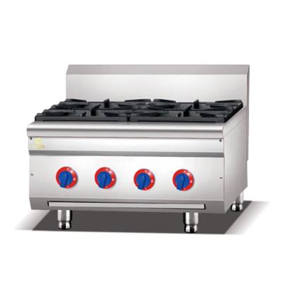 China Glead GL-ZH-RA-6 Adjustable Temperature Gas Cooking Range 49.6KW LPG 56KW NG Commercial Kitchen for sale