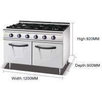 China Glead GL-ZH-RA-6A Low Noise Gas Cooker 1200x900x850mm Adjustable Temperature Commercial Cooking Equipment for sale