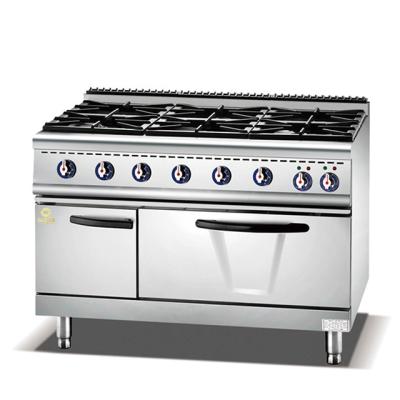 China Glead Commercial Gas Cooking Range LPG NG 43.8KW 50.3KW Oven 1200x900x850mm GL-ZH-RA-6A for sale