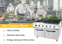 China Glead Commercial Gas Cooking Range LPG NG 43.8KW 50.3KW Oven 1200x900x850mm GL-ZH-RA-6A for sale