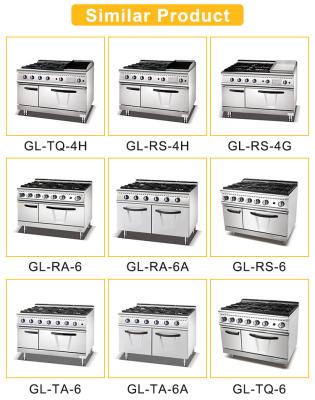China Gas Commercial Cooking Range Machine Adjustable Temperature Control LPG 43.8KW NG 50.3KW for sale