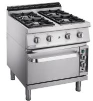 China Gas 4 Stove With Oven 560x505x270mm Commercial Hotel Cooking Equipment 120-330C for sale