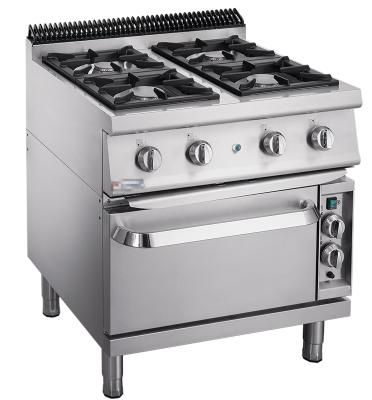 China Gas 4 Stove With Oven 560x505x270mm Commercial Hotel Cooking Equipment 120-330C for sale