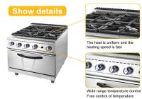 China Gas 4 Stove With Oven 800x708x850mm 4 Burners 3.5kw/5kw LPG/NG 120-330C Commercial Hotel Equipment for sale