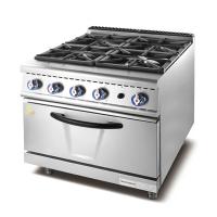 China Gas 4 Stove With Oven 800x708x850mm 4 Burners 3.5kw/5kw LPG/NG 120-330C Commercial Hotel Equipment for sale