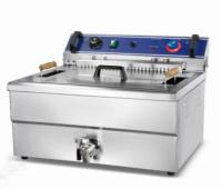 China Commercial 2 Tank Fryer 220-240V 0-200C Stainless Steel Restaurant Cooking Equipment for sale