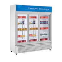China Commercial Stainless Steel Beverage Display Cooler 210L 220-240V 0-10 Temperature for sale