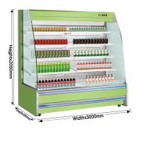 China Commercial Stainless Steel Beverage Display Cooler 210L 220-240V 0-10 Temperature for sale