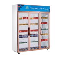 China 395W Stainless Steel Beverage Display Cooler 1300L Commercial Chiller 0-10C for sale