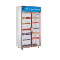 China 395W Stainless Steel Beverage Display Cooler 1300L Commercial Chiller 0-10C for sale