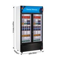 China Stainless Steel 1300L Beverage Display Cooler 395W 220-240V for Commercial Use for sale
