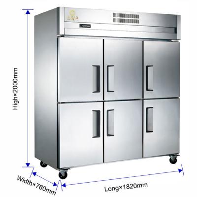China Commercial Stainless Steel Refrigerator Freezer 1820x760x2000mm 220-240V 50Hz -12C to -18C for sale