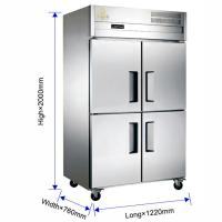 China GLEAD LF100D4 Commercial Refrigerator Freezer 1220x760x2000mm 220-240V 50Hz Stainless Steel for sale