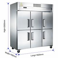 China GLEAD LF100D4 Commercial Refrigerator Freezer 1220x760x2000mm 220-240V 50Hz Stainless Steel for sale