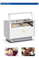 China 1050W Ventilated Gelato Ice Cream Showcase Refrigeration Unit 6 Italian Pans 220-240V for sale
