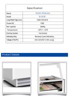 China 1050W Ventilated Gelato Ice Cream Showcase Refrigeration Unit 6 Italian Pans 220-240V for sale
