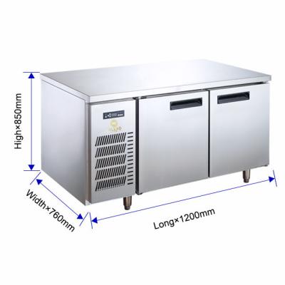 China Electric Stainless Steel Worktable Refrigerator 1500mm 0-5°C Commercial Cooling for sale