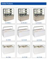China GLEAD GLS 6 Gelato Ice Cream Showcase 255KG N.W -16℃~-18℃ Ventilated Cooling for sale