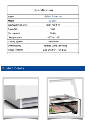China Industrial Refrigeration Equipment 1290x700x970mm 220-240V Ventilated Reverse Cycle Defrost 6 Italian Pans for sale