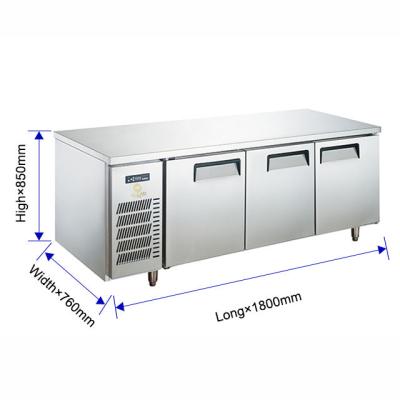 China Stainless Steel Electric Restaurant Worktable Refrigerator 0C to 5C Cooling Efficiency for sale