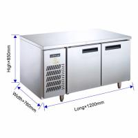 China Stainless Steel Worktable Refrigerator 1500x760x850 220-240V 50Hz Commercial Kitchen for sale
