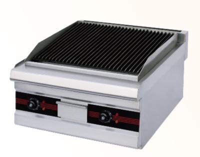 China 220V-240V Iron Lava Rock Grill With Silver And White Digital Control Panel for sale