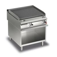 China Iron Lava Rock Grill 220V-240V Digital Control Panel Temp 500-700 Degrees Silver White for sale