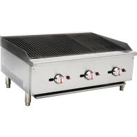 China Iron Lava Rock Grill 220V-240V Digital Control Panel Temp 500-700 Degrees Silver White for sale