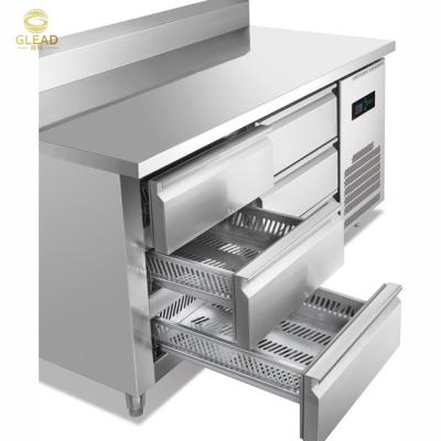 China Industrial Workbench Freezer 220-240V 410W Air Cooled Full Copper Tube Evaporator 50KG for sale