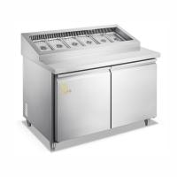 China Air Cooling Pizza Salad Cabinet 390W 270-410L +5~-18°C Plug-in Modular Unit for sale