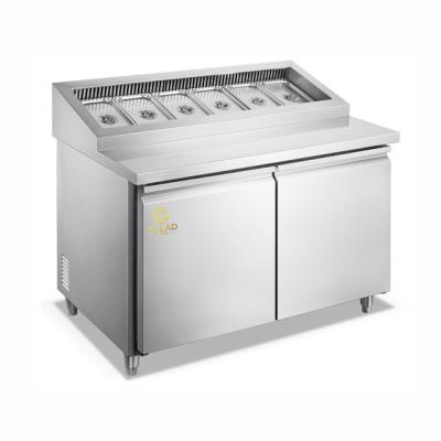 China Air Cooling Pizza Salad Cabinet 390W 270-410L +5~-18°C Plug-in Modular Unit for sale