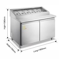 China GLEAD GL-3100T Industrial Refrigeration Equipment 270-410L Air Cooling Salad Cabinet 390W 220-240V for sale