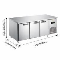 China GLEAD GL-3100T 390W Industrial Refrigeration Unit 270-410L Air Cooling Pizza Salad Cabinet for sale