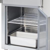 China Industrial Refrigeration Equipment 600L Upright Chiller 2 Half Doors 220-240V for sale