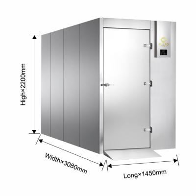 China Industrial Blast Chiller Freezer Cabinet 2700W Air Cooled 15 Tray Capacity for sale