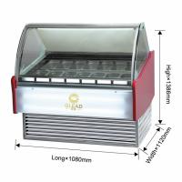 China GLEAD GL-V6 Commercial Ice Cream Showcase Refrigeration Unit 220-240V 2200W Air Cooling for sale