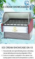 China GLEAD GL-V6 1/4x6 Pan Air Cooled Ice Cream Showcase -18 to -22C 220-240V for sale